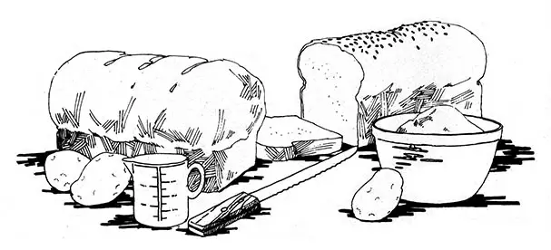 Pane fatto in casa dall'acqua di patate Starter
