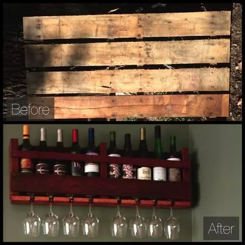 Како направити сталак за вино од дрвене палете